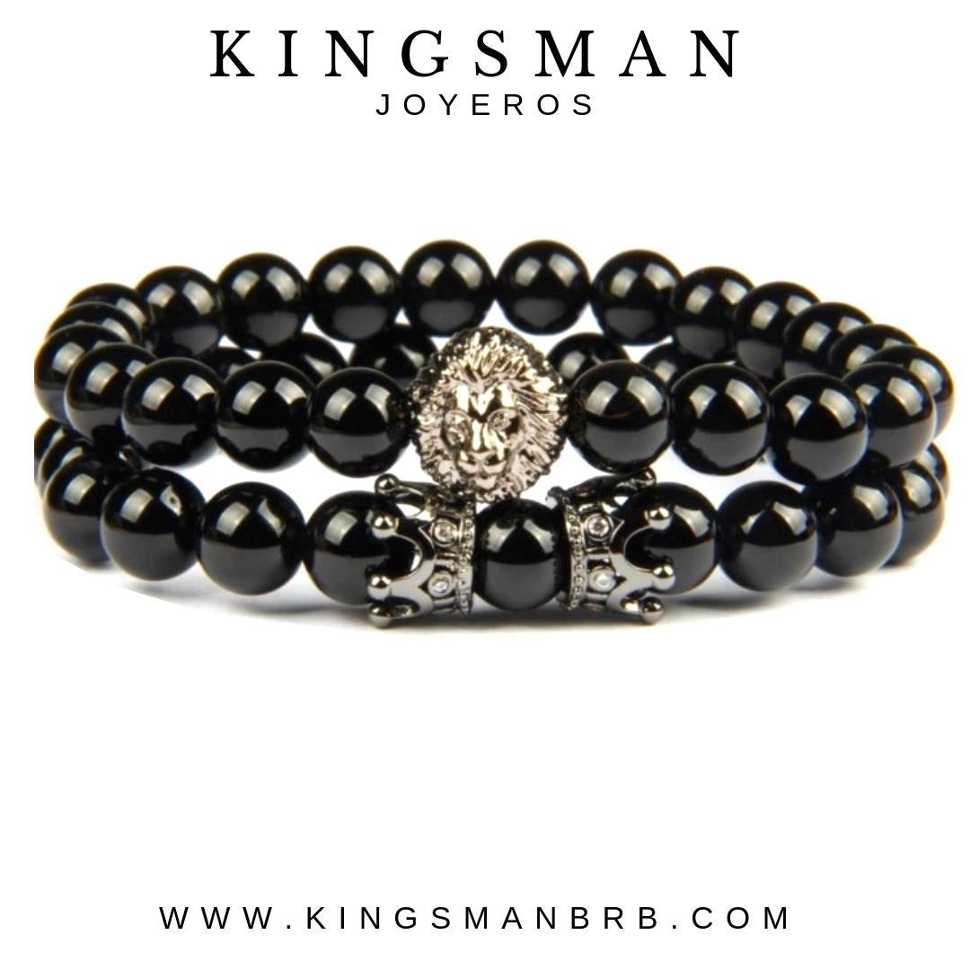 Agata Rhodium Lion Stack – KINGSMAN JOYEROS MÉXICO